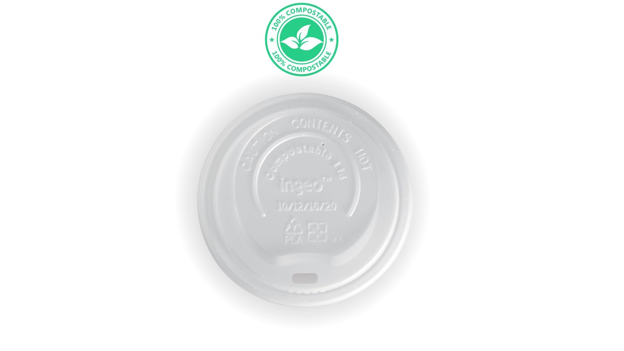 BioPak Lid 8-20oz White 90ml ctn 1000 - KC Supplies