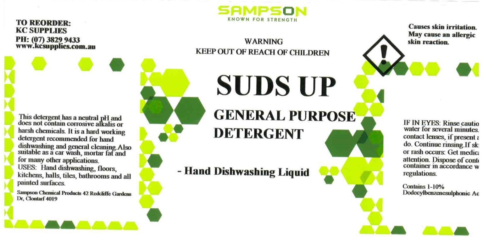 Sampson Bottle Suds Up Squirt Bottle With Lid 750ml - KC Supplies